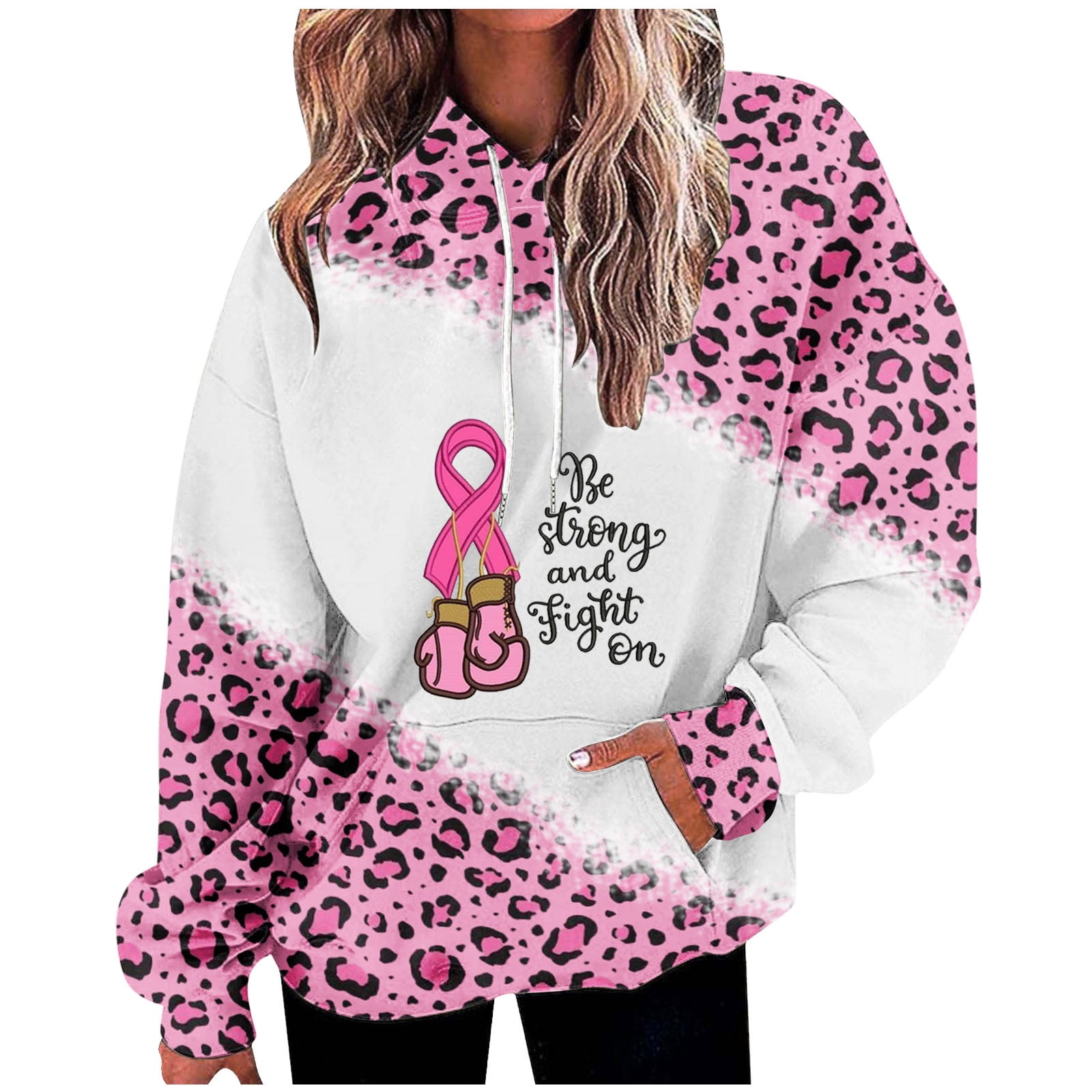YABCSAZ Breast Cancer Shirts Tops for Women/Long Sleeve Shirts/Crewneck ...