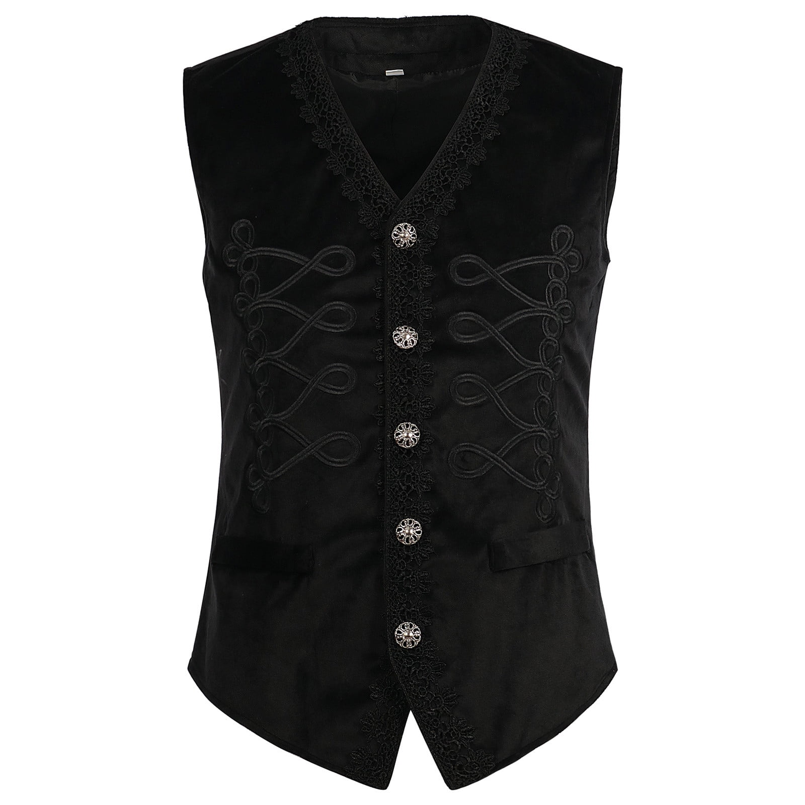 YABCSAZ Men's Dress Gothic Vest Layered Style Dress Vest Waistcoat ...