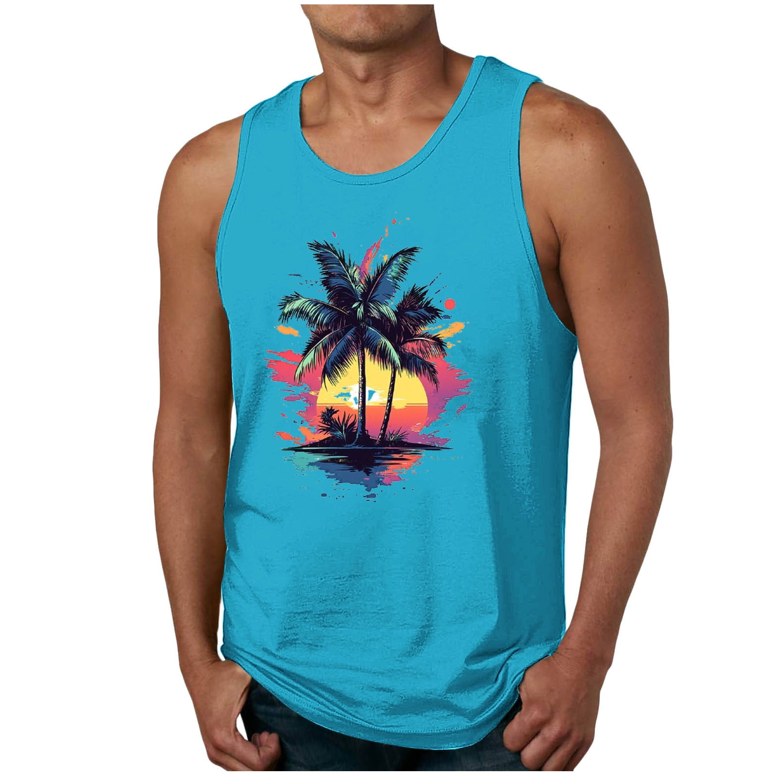 YABCSAZ Men's Tank Tops 2025 Summer Casual Tanks Loose Fit Tops Quick ...