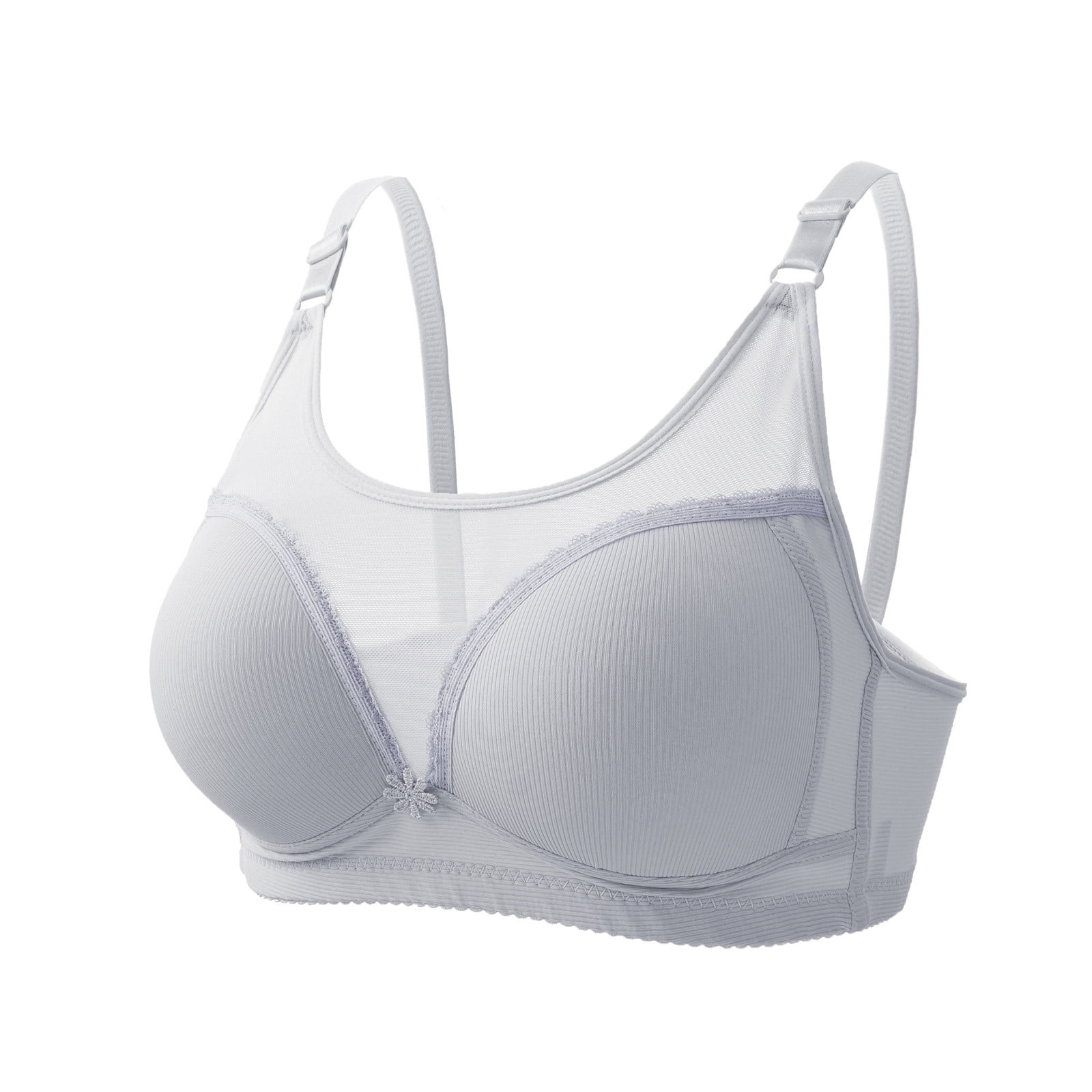 YABCSAZ Plus Size Bras for Women Lace Backless Ultra-thin Bra Wirefree ...