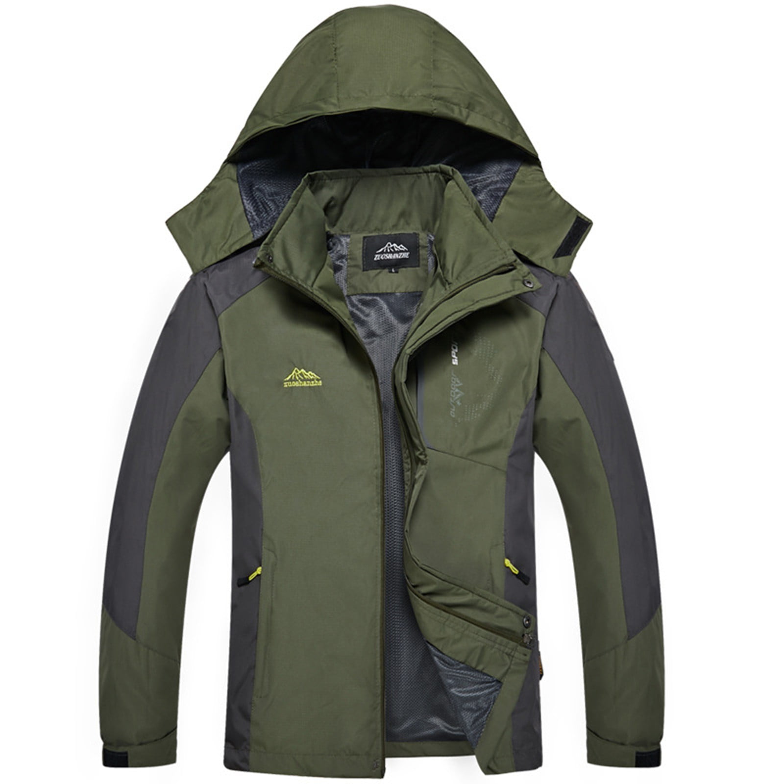 YABCSAZ Rain Jacket for Men Ski Jacket Waterproof Fall Coat Relaxed Fit ...
