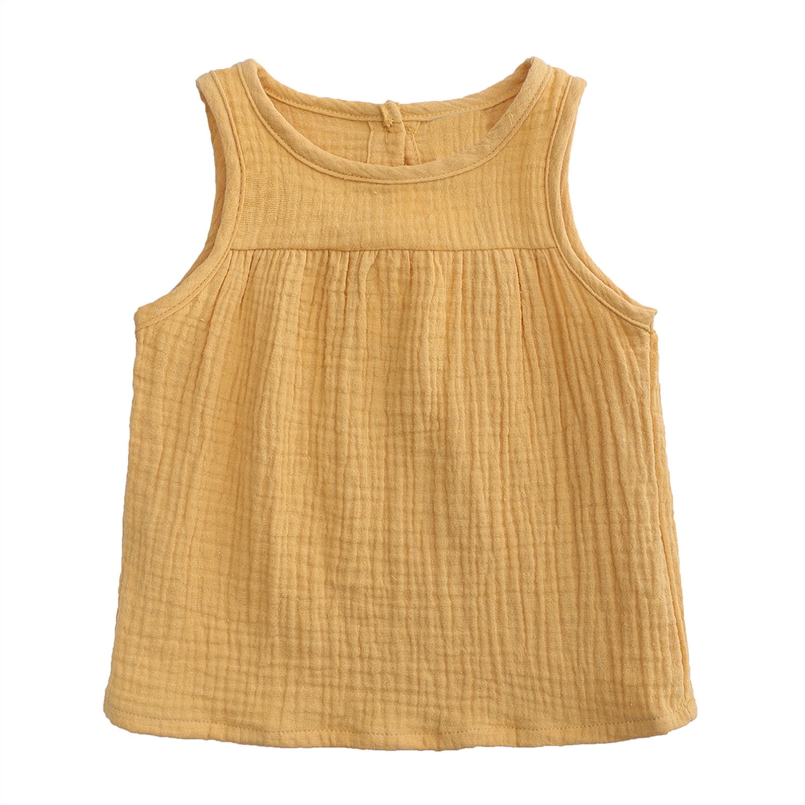 YABCSAZ Toddler Baby Girls Tank Tops Candy Solid Color Children's ...