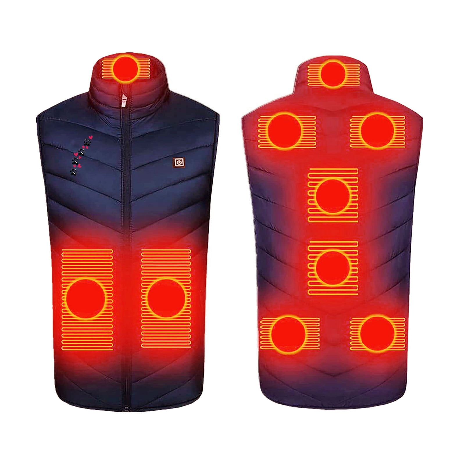 YABCSAZ Unisex for Mens and Women Heated Vest 9 Heating Zones 3 Modes ...