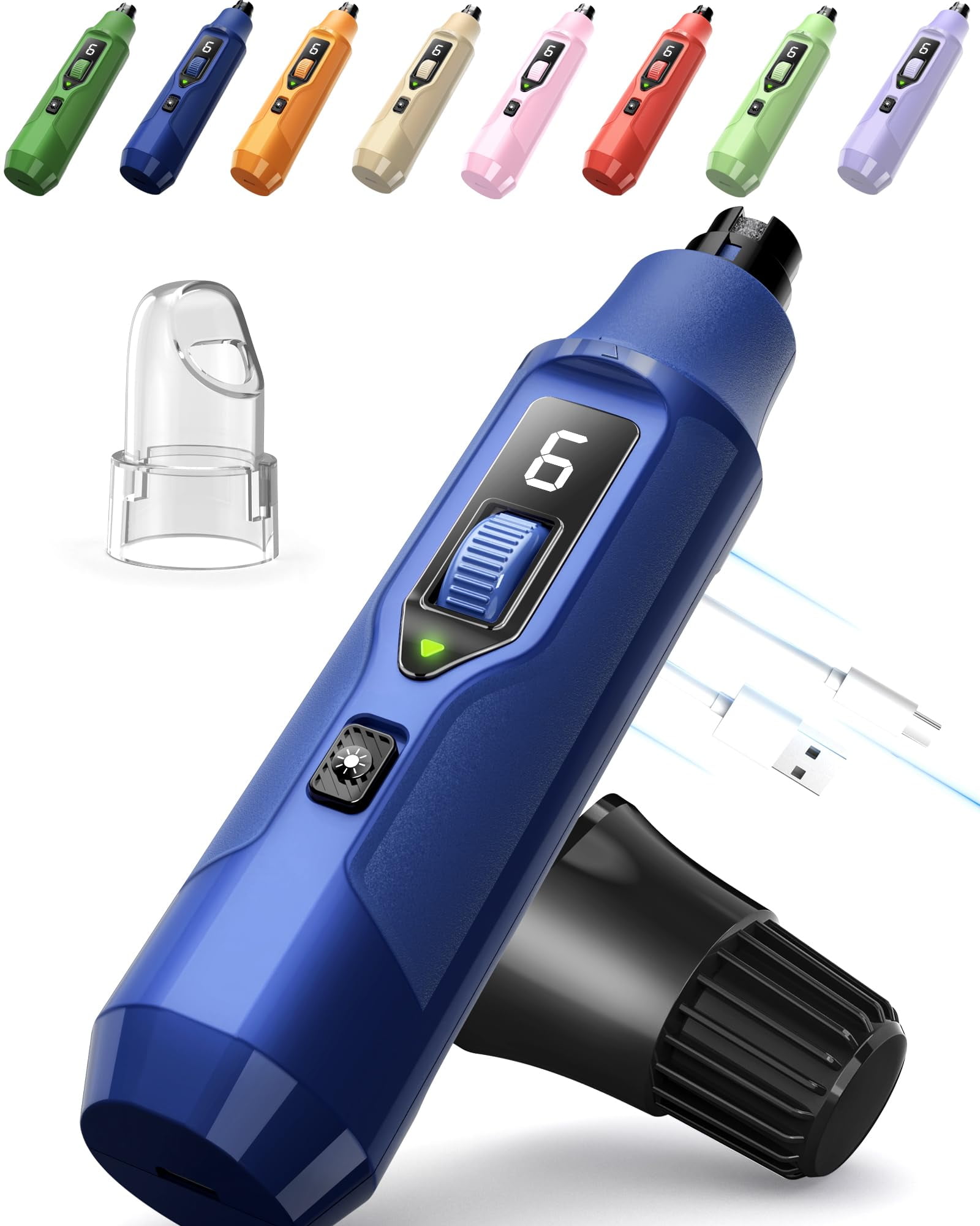 YABIFE 7-Speed Dog Nail MSF2 Trimmers, Professional Dog Nail Grinder ...