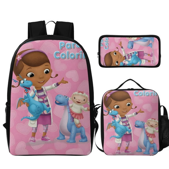 YAHAFEPY Doc Mcstuffins Backpack, 3Pcs Anime Cartoon Backpack Cute ...