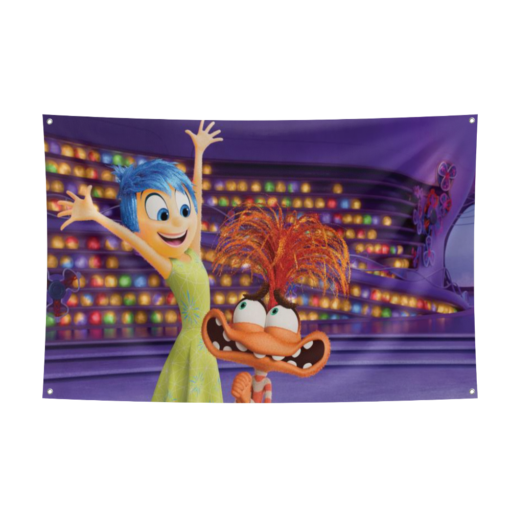YAHAFEPY-inside Out 2 Birthday Party Decorations Banner Backdrop Happy ...