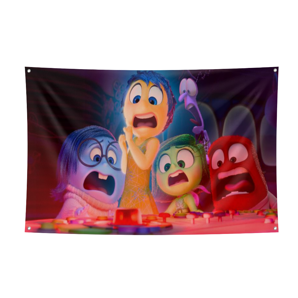 YAHAFEPY-inside Out 2 Birthday Party Decorations Banner Backdrop Happy ...