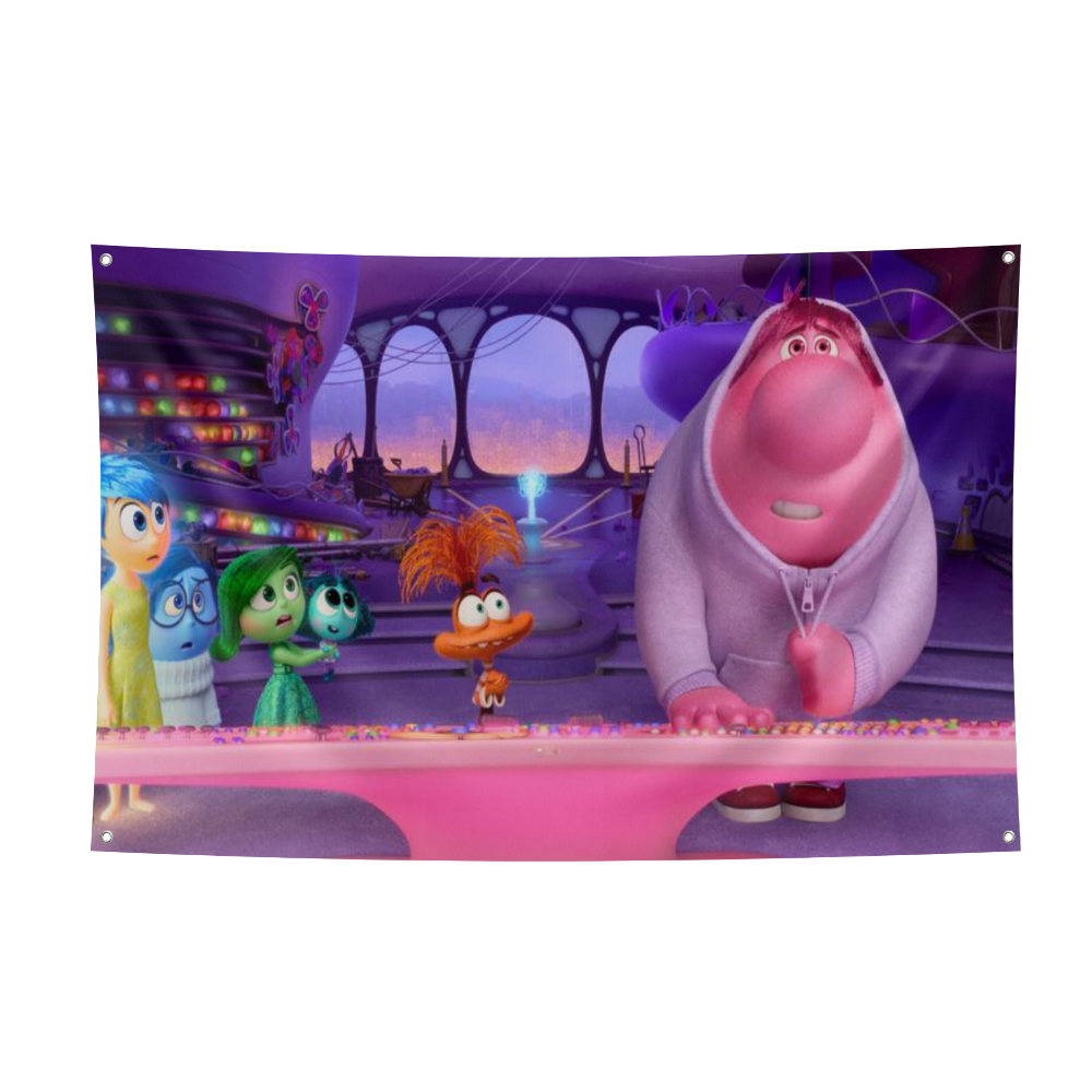 YAHAFEPY-inside Out 2 Birthday Party Decorations Banner Backdrop Happy ...