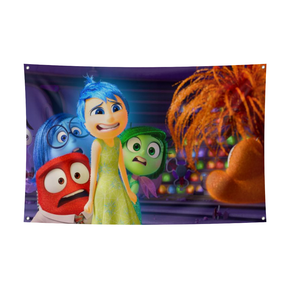 YAHAFEPY-inside Out 2 Birthday Party Decorations Banner Backdrop Happy ...