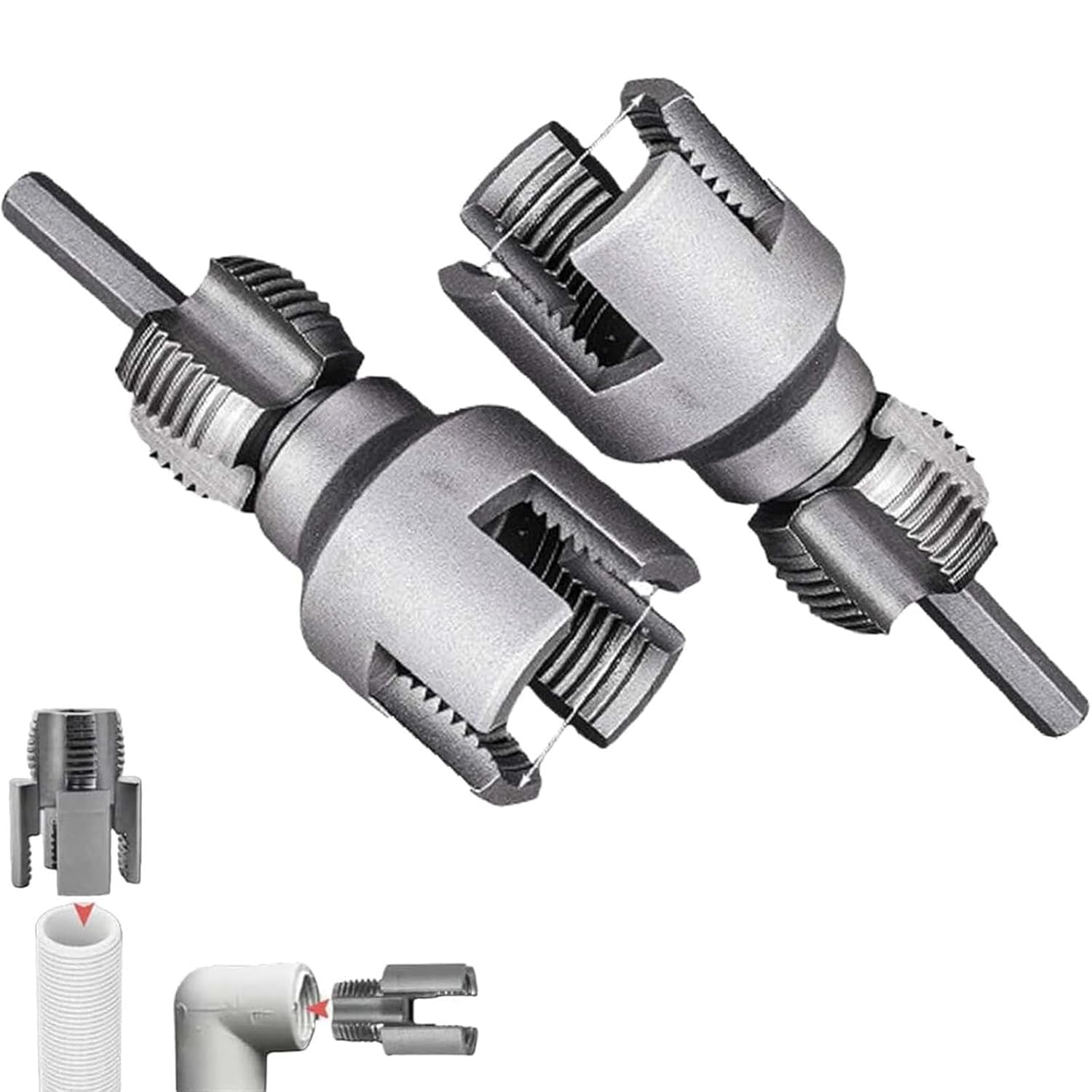 YAHESICM Internal External Pipe Threading Tool, 1/2'' 3/4'' Dies PVC ...