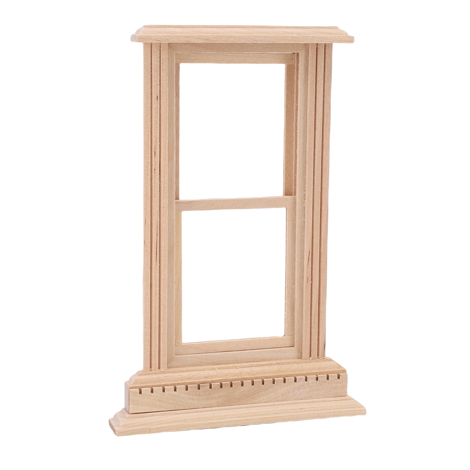 YAHHU 1:12 Scale Dollhouse Sash Window Frame, Miniature Wooden Sliding ...