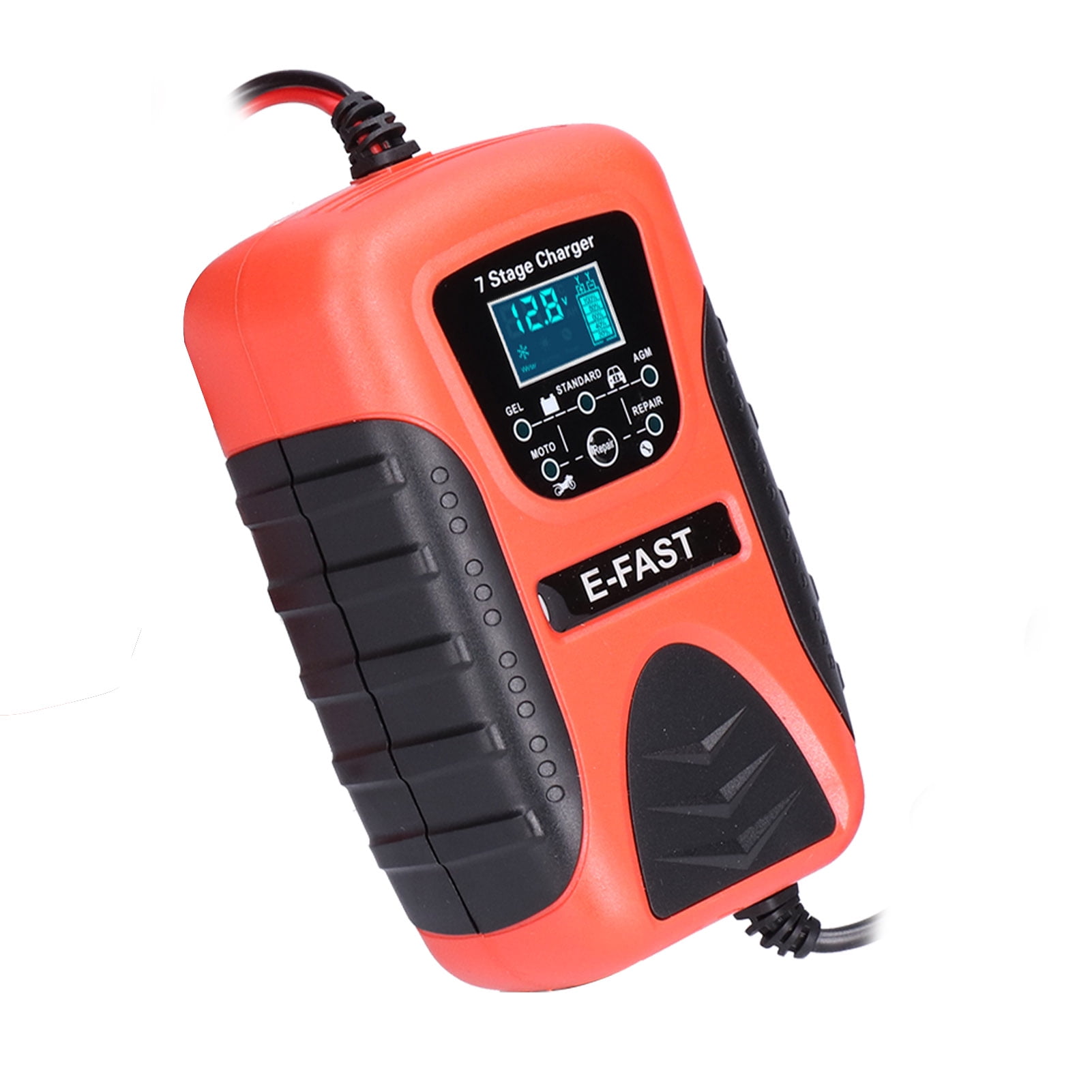 YAHHU 12V 7A Automatic Car Battery Charger 7-Stage (9.06 inches / 23 cm ...