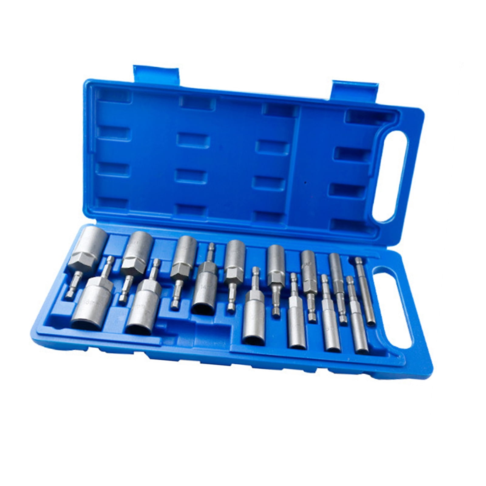 YAHHU 15-Piece Hex Shank Deepened Socket Wrench Set, Nut Driver Power ...