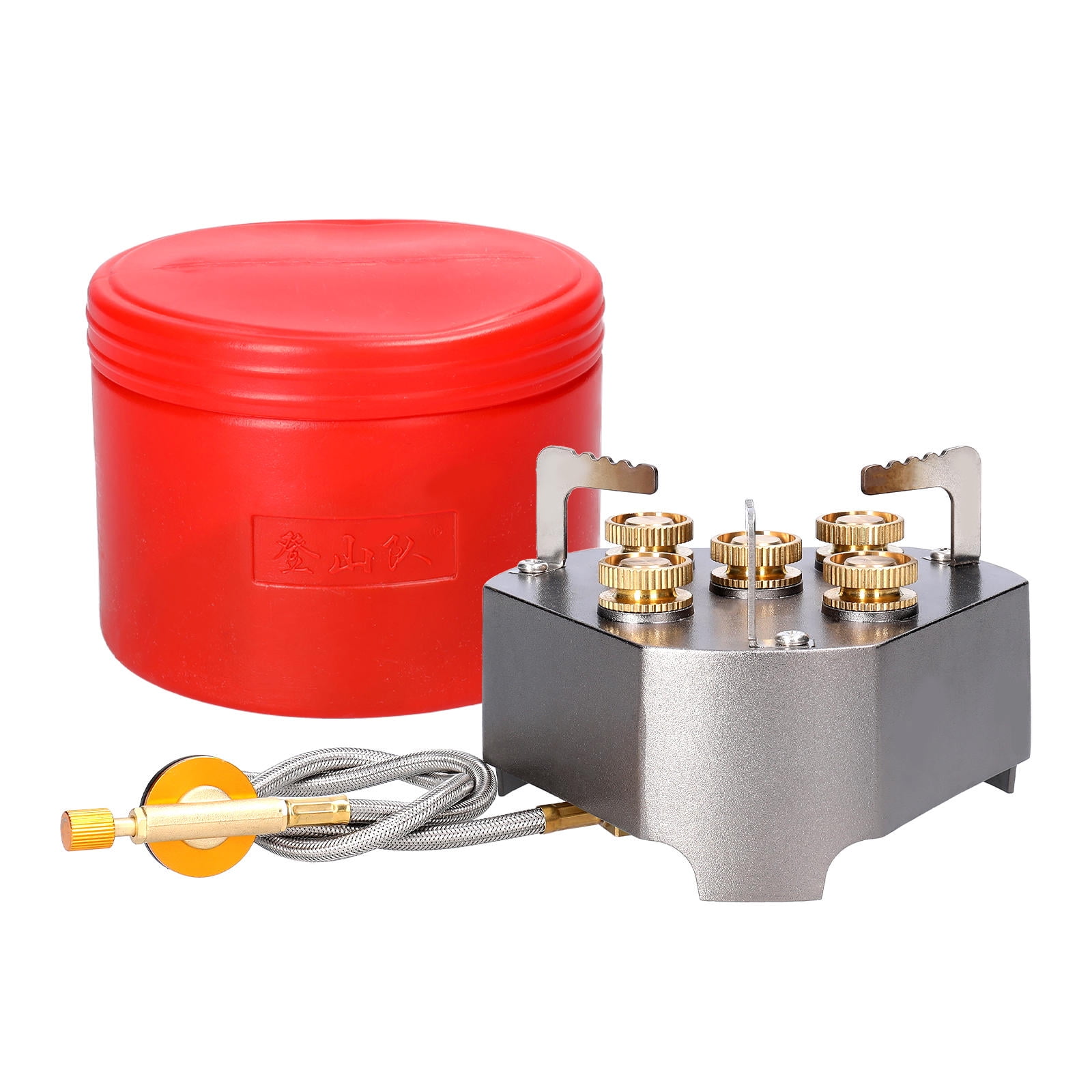 YAHHU 15800W Portable 5‑Core Gas Camping Stove with Adjustable Valve ...