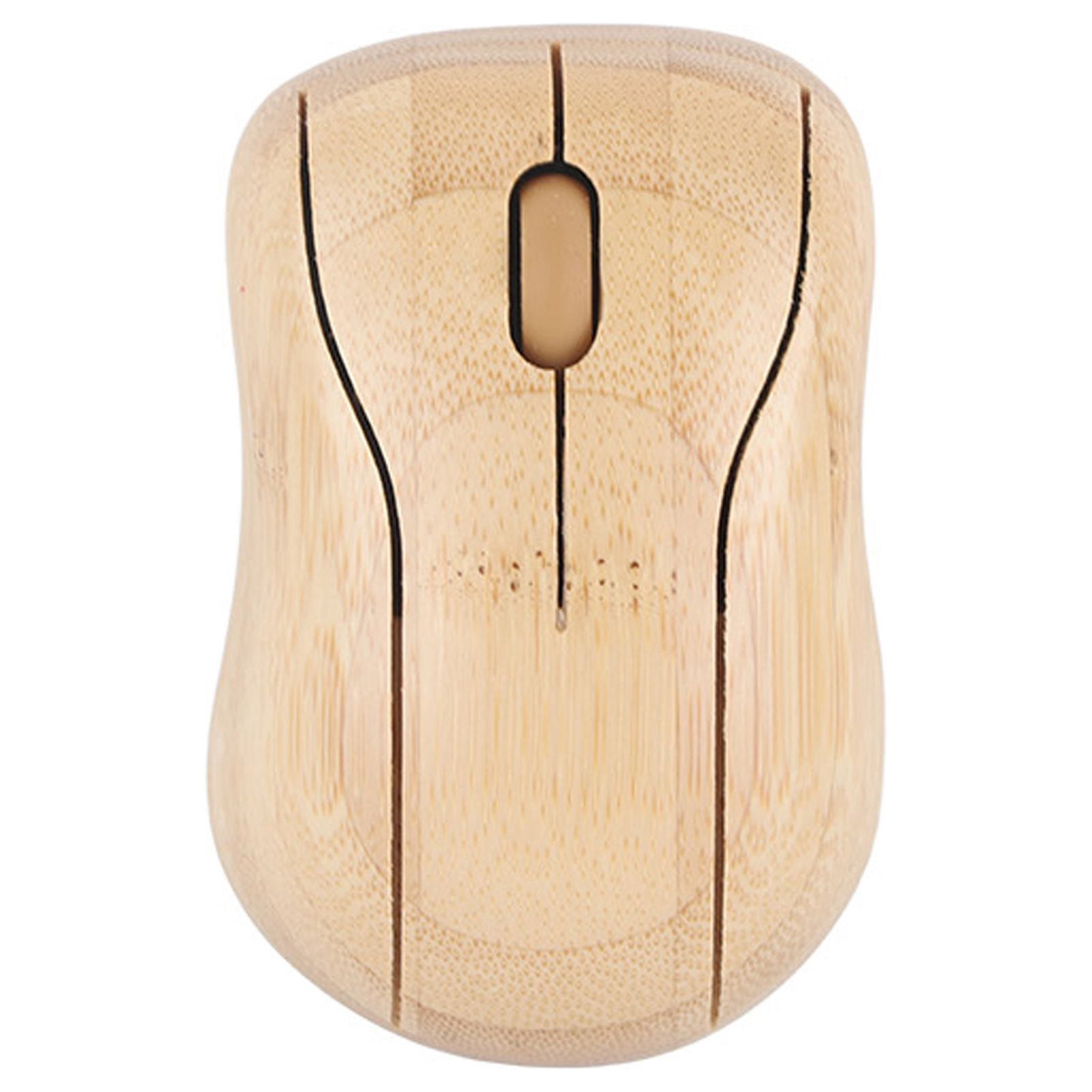 YAHHU 2.4GHz Wireless Connection Plug and Play Bamboo Wood Computer ...