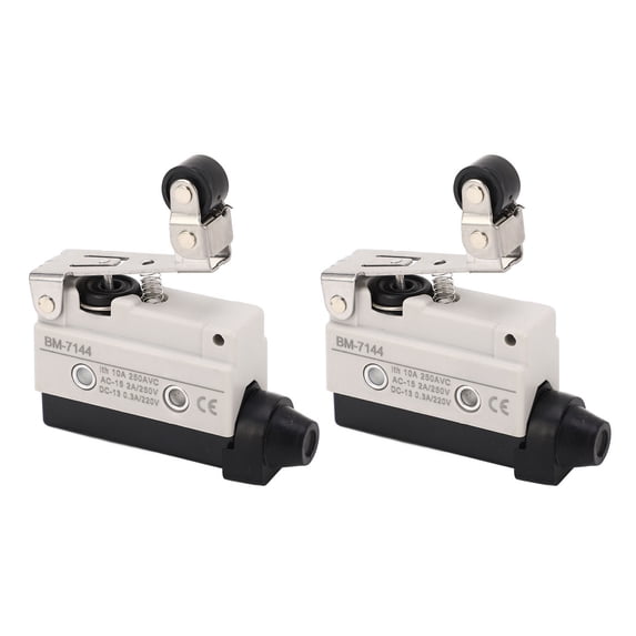 YAHHU 2PCS Micro Limit Switches with Spring Roller Lever Travel Switch ...