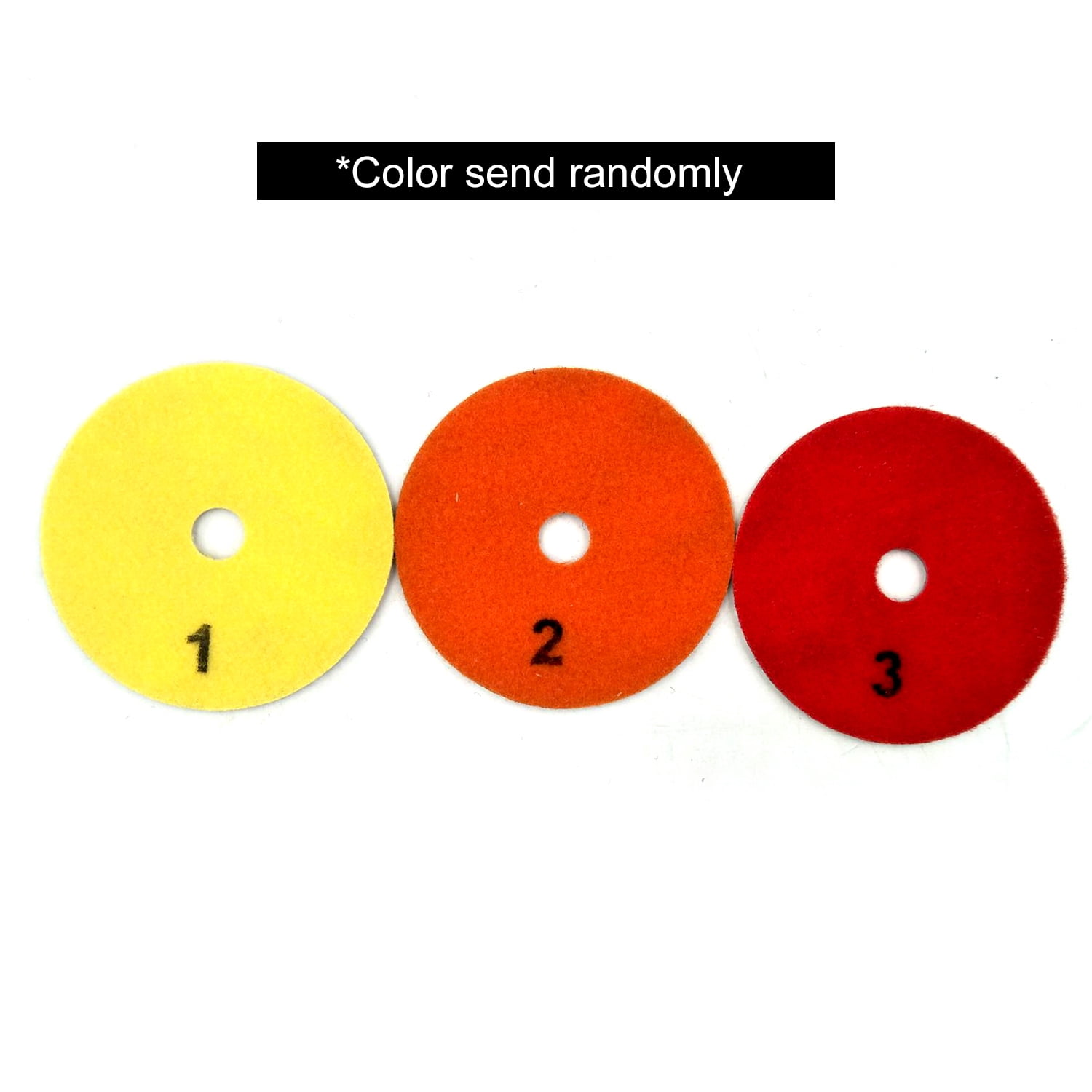 YAHHU 3PCS 4-Inch (100mm) Dry/Wet 3-Step Polishing Pads Resin Granite ...