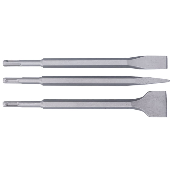 YAHHU 3Pcs Chisel Carbon Steel Scaling Flat Point Rotating Hammer Drill ...