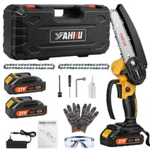 YAHHU 6 inch Mini Chainsaw, Portable Electric Cordless Chainsaw Set ...