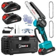 YAHHU 6 inch Mini Chainsaw, Portable Electric Cordless Chainsaw Set ...
