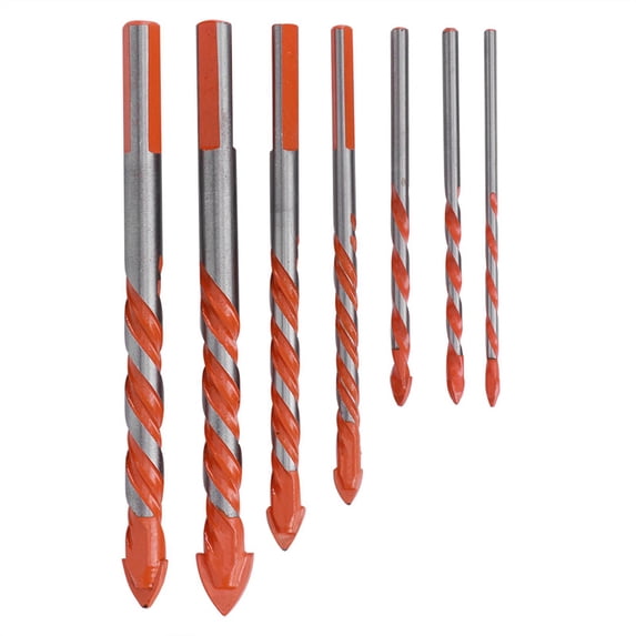YAHHU 7-Piece Orange Center Drill Bit Set, High Speed Steel Ceramic ...