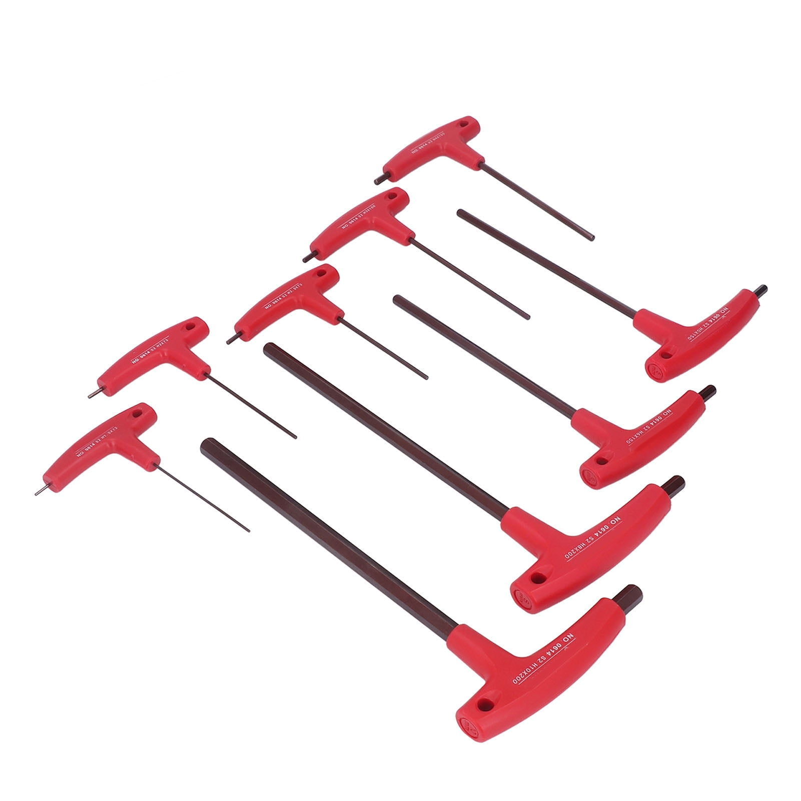 YAHHU 9PCS Metric T Handle Hex Key Set S2 Steel Ball End Allen Wrench ...