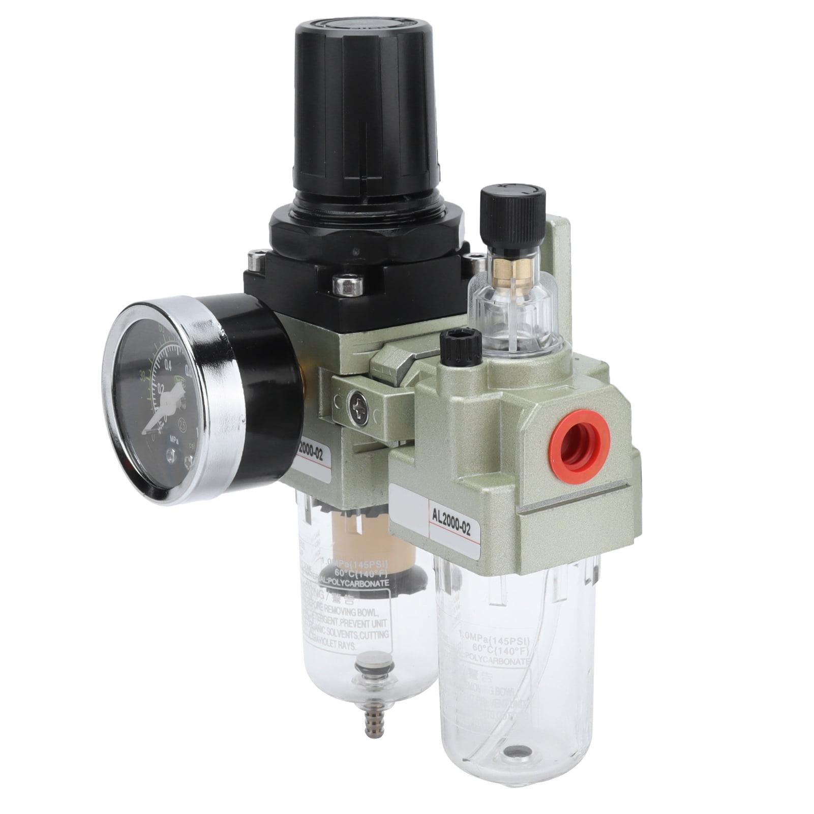 YAHHU Air Filter Pressure Regulator Kit Aluminum Alloy Pneumatic Combo ...