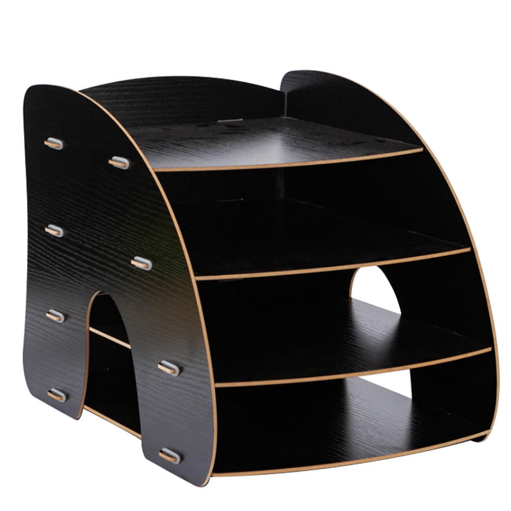 YAHHU Arc-Shaped A4 Desk Organizer with 4-Layer Storage, Waterproof ...