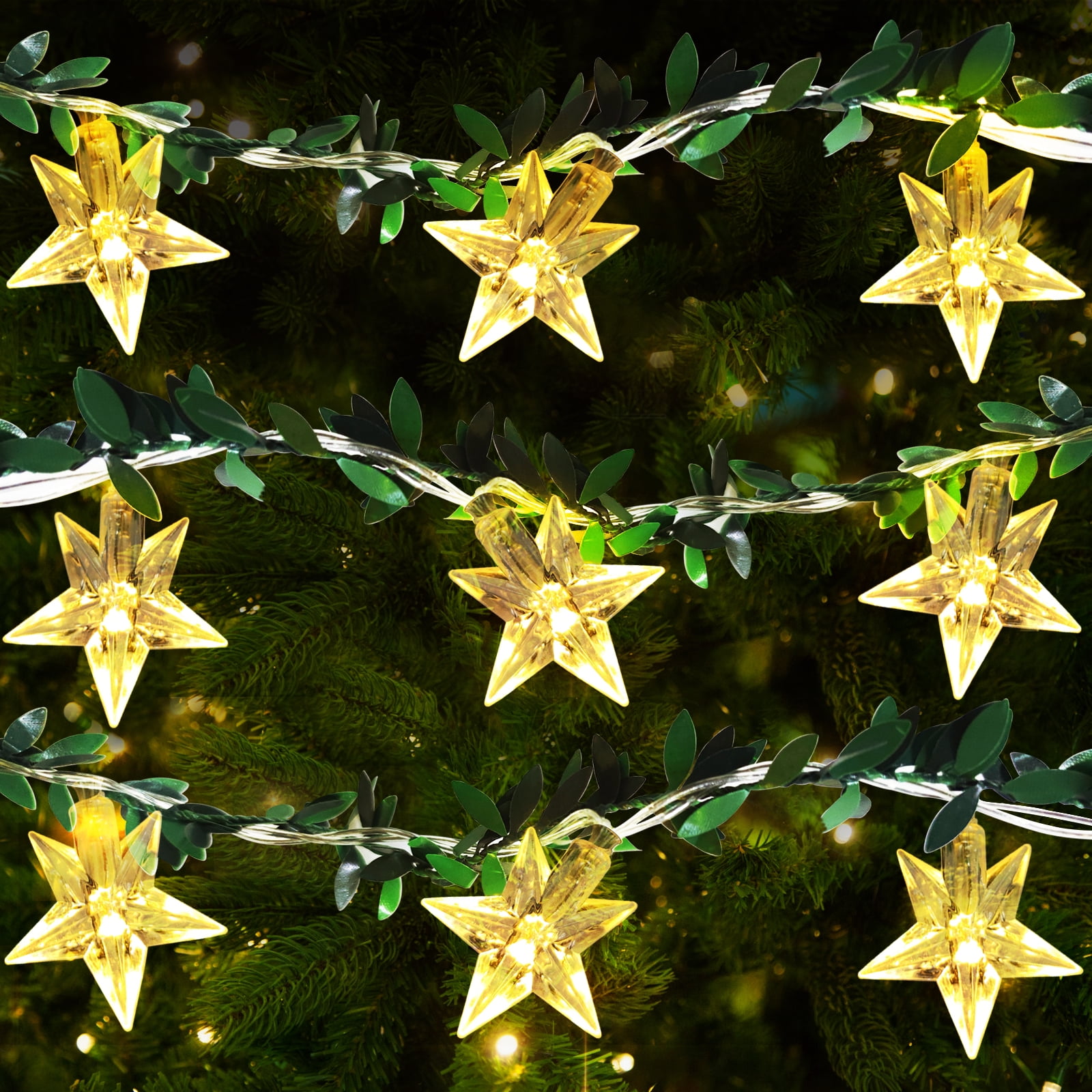 YAHHU Christmas Decorative String Lights for Christmas Tree - 20 LED ...