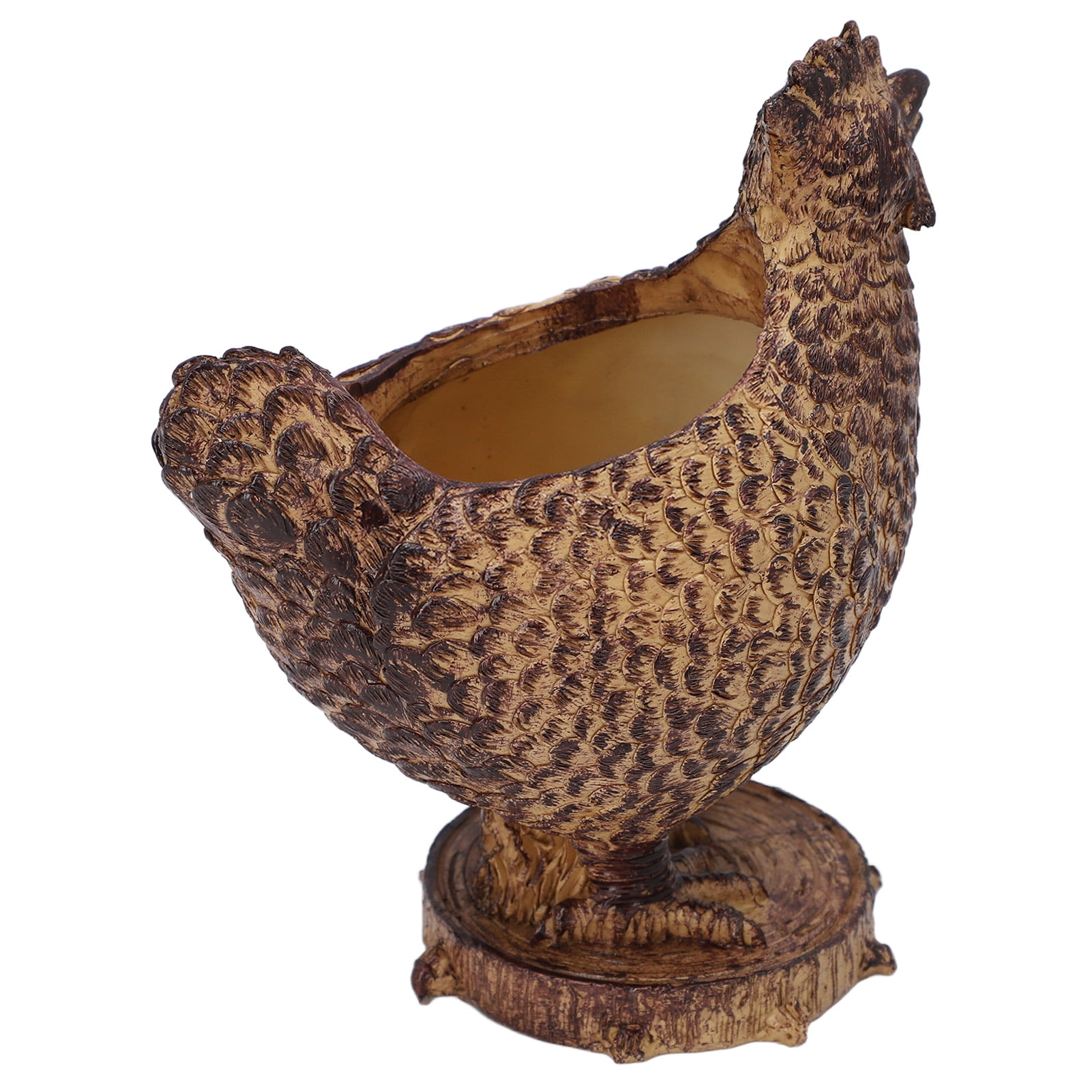 YAHHU Desktop Resin Chicken Shaped Pot Cute Innovative Drainage Design ...