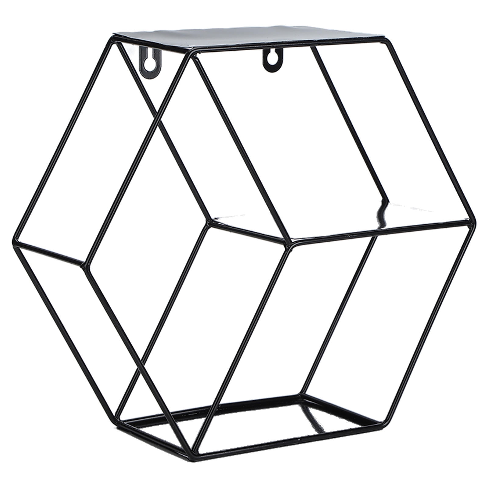 YAHHU Hexagonal Iron Wall Shelf – Modern Wrought‑Iron Storage Unit for ...