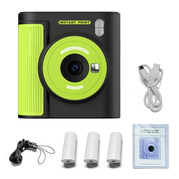 YAHHU Kids Instant Print Camera 1080P High-Clear Digital Camera Inkless ...