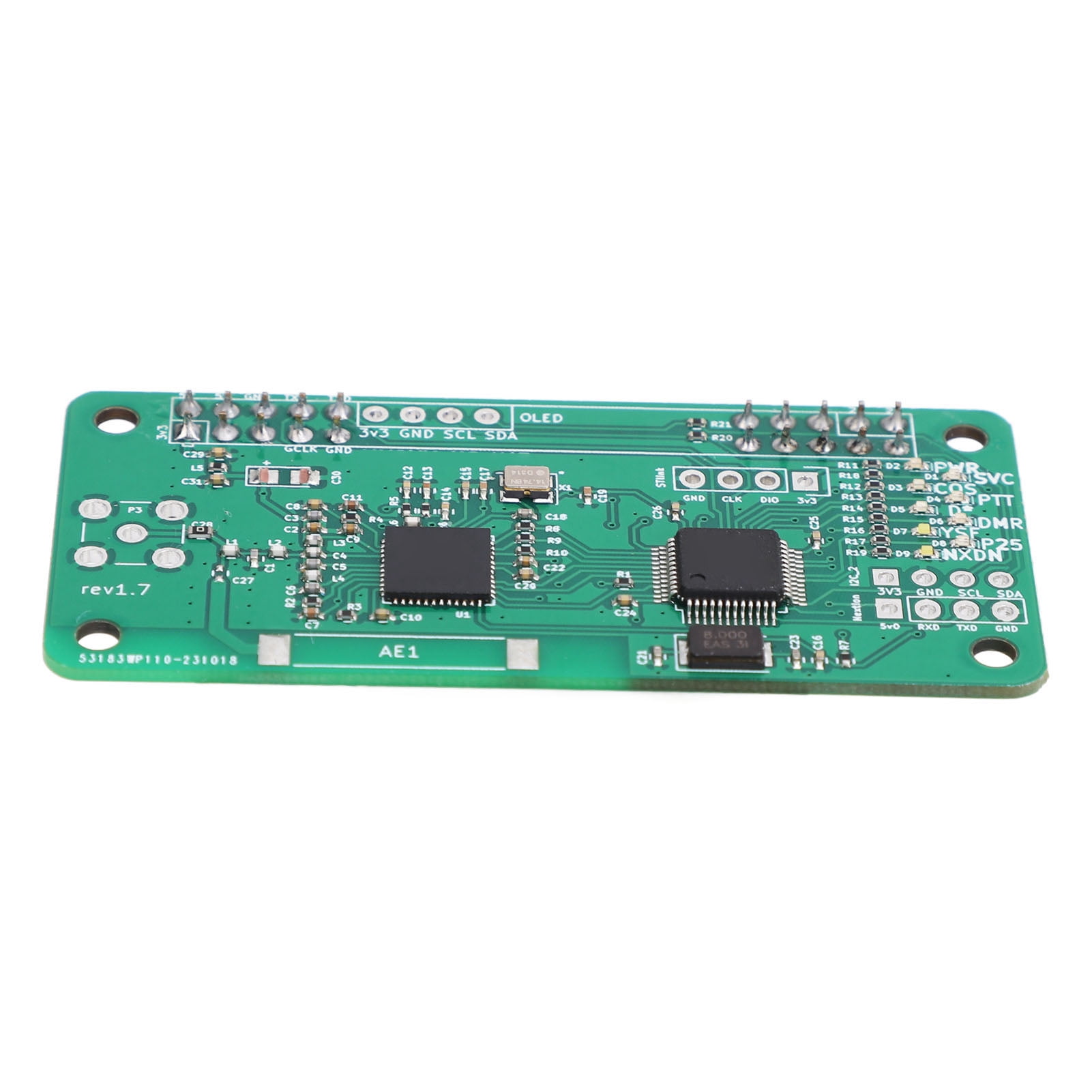 YAHHU MMDVM Hotspot Board PCB 32 Bit 10mW RF DMR YSF P25 NXDN DSTAR ...