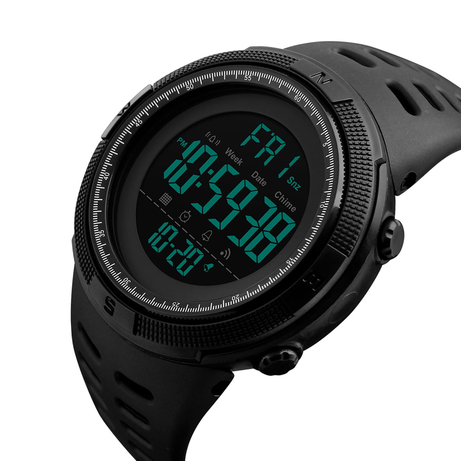 YAHHU Men's Digital Sports Watch Dual Time Countdown Alarm Chronograph ...