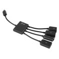 YAHHU Micro USB HUB OTG Power Charging Host Cable Cord Card Reader ...