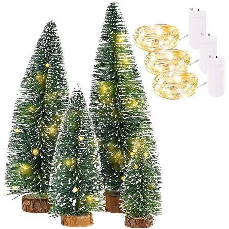 YAHHU Mini Christmas Tree Set Tabletop Christmas Trees Decorations ...