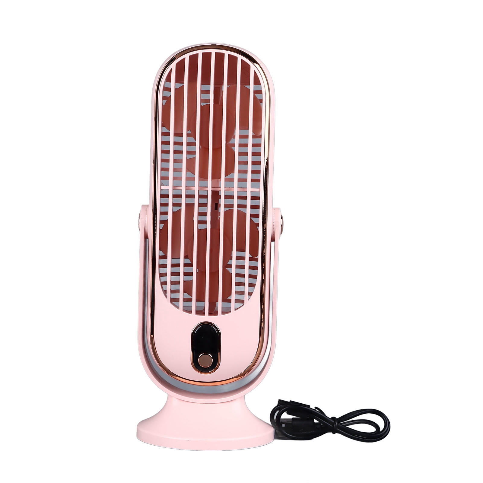 YAHHU Portable 5‑Gear USB Tower Fan – Quiet Brushless Motor, 4‑Core ...