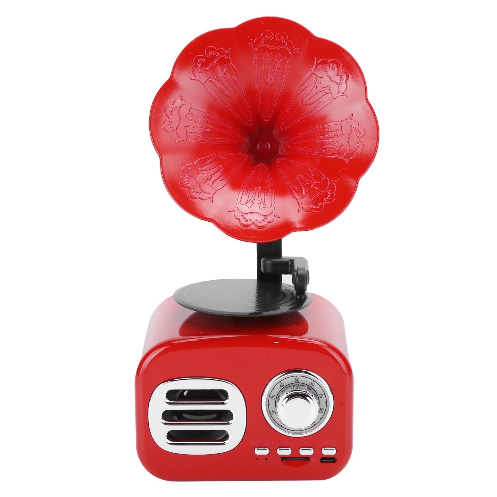 YAHHU Portable Phonograph Vintage Retro Bluetooth Speaker Loudspeaker ...