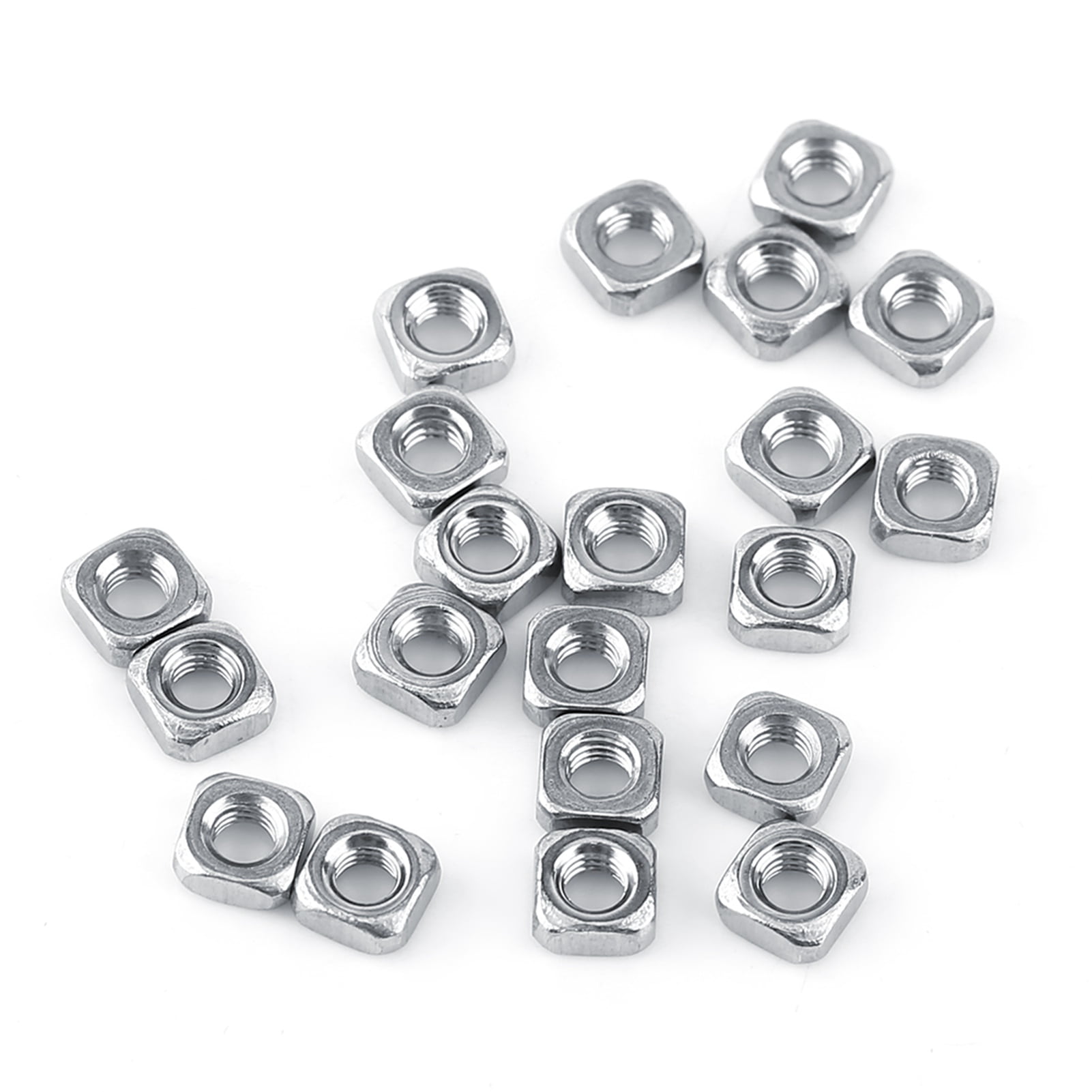 YAHHU Premium 304 Stainless Steel Square Nuts, Four-Sided Metric ...