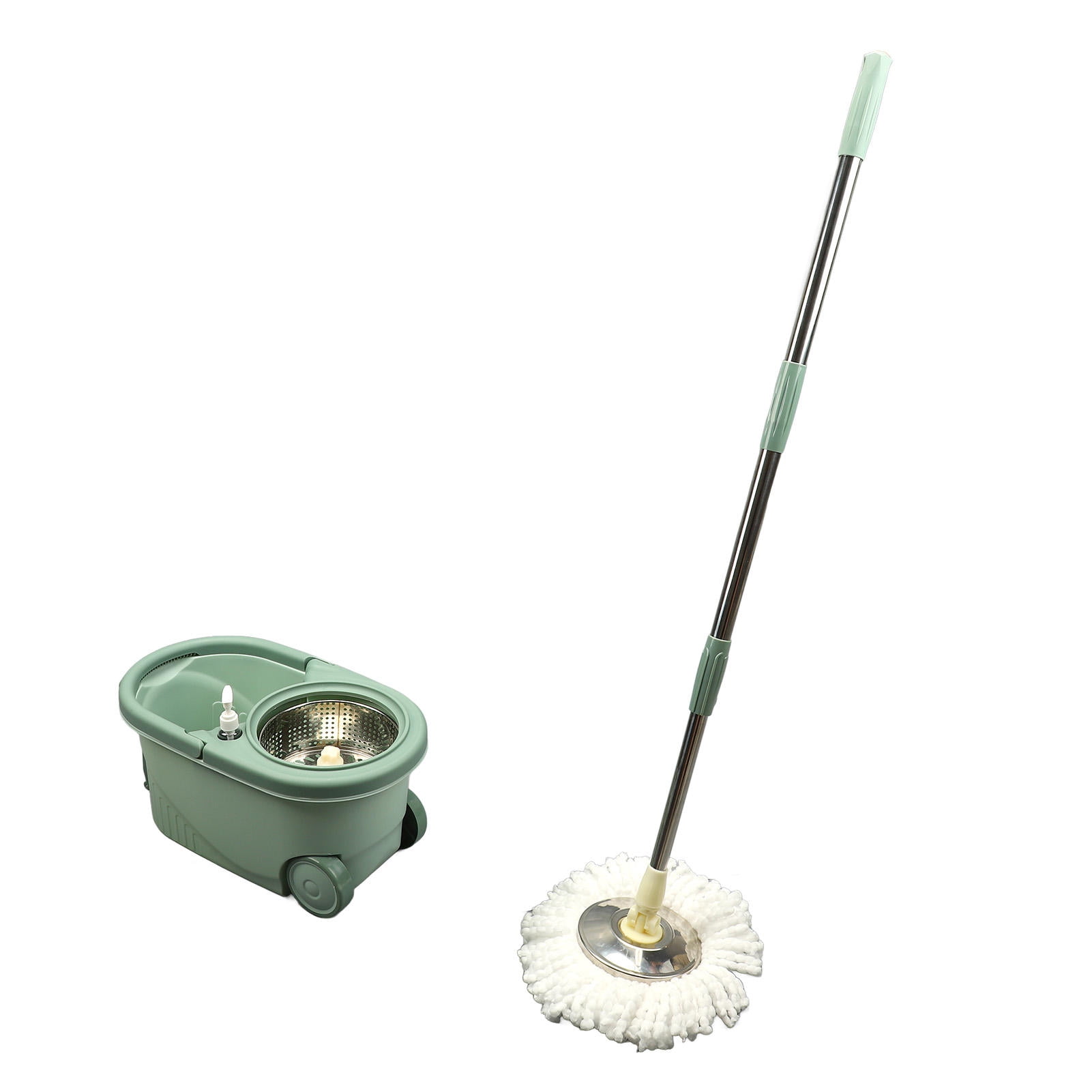 YAHHU Spin Mop Bucket System – 360° Rotating, Washable Mop Head, Built ...