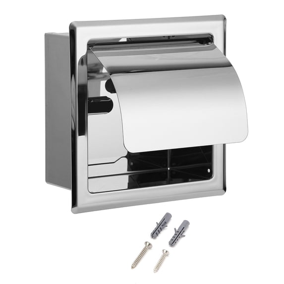 YAHHU Stainless Steel Wall‑Mounted Paper Towel & Toilet Paper Holder ...