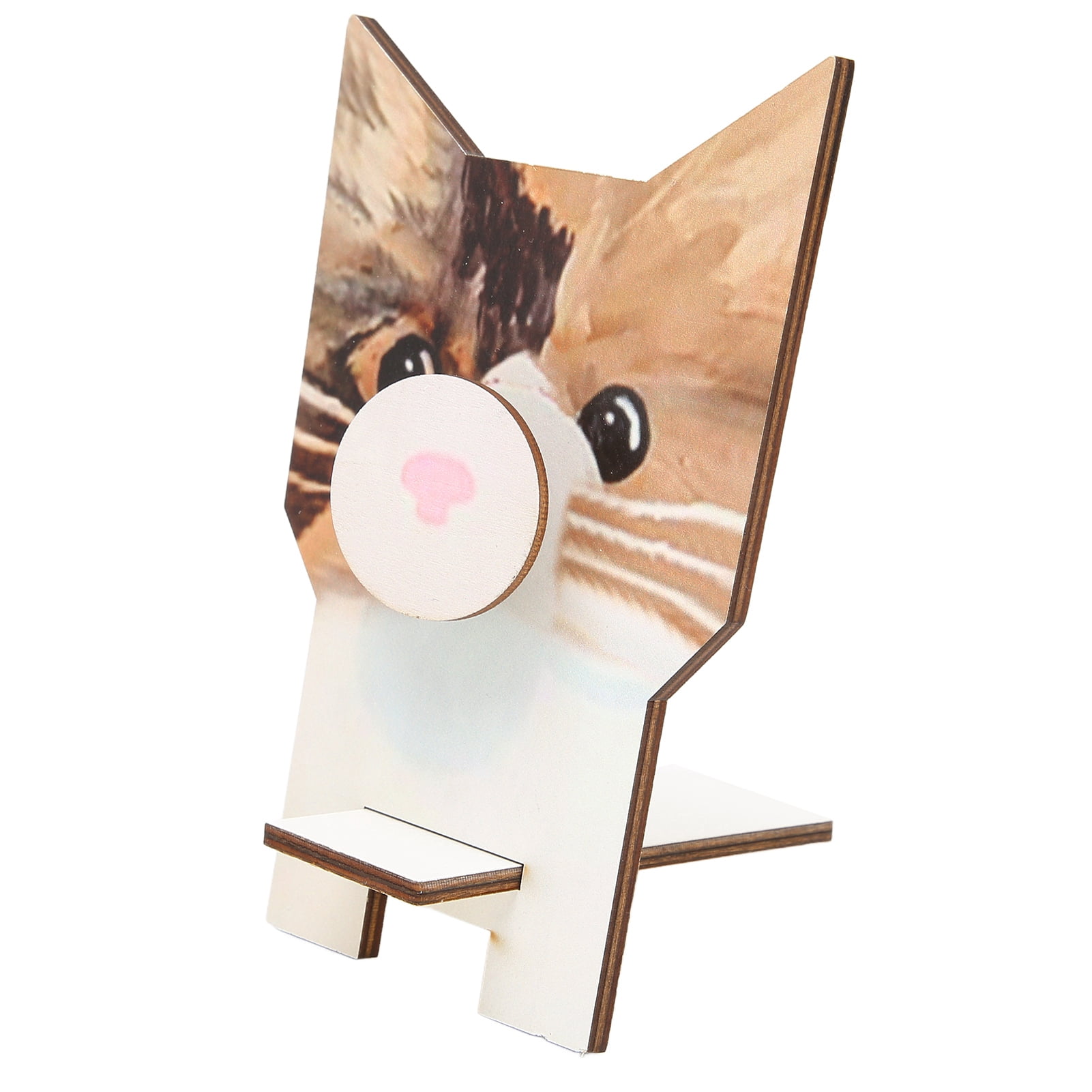 YAHHU Wooden Eyeglasses Holder Stand, Cute Cat Spectacle Display Shelf ...