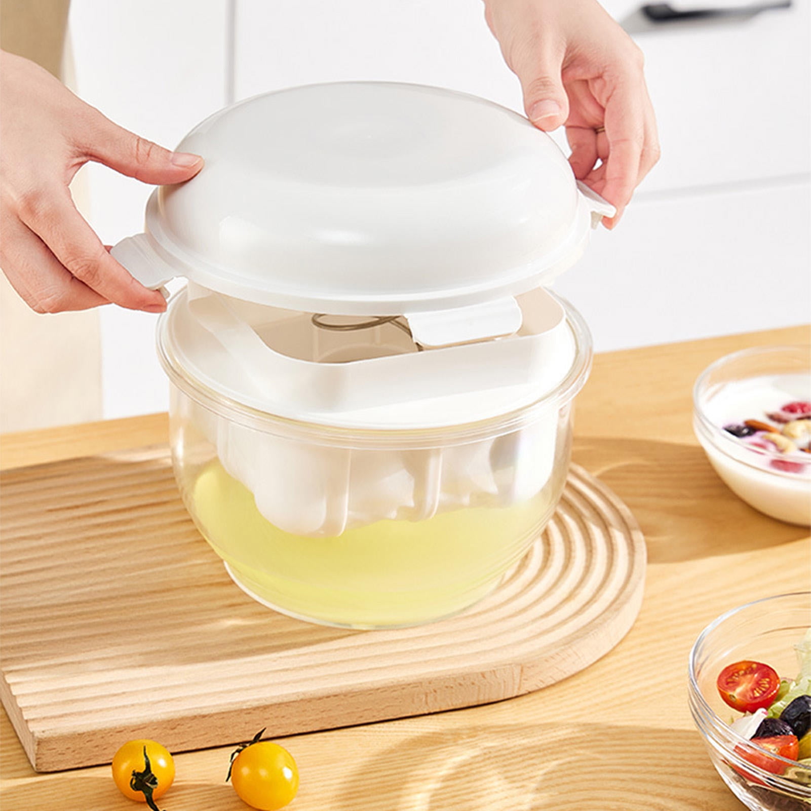 YAHHU Yogurt Maker with Transparent Spring‑Press Filter – Ultra‑Fine ...