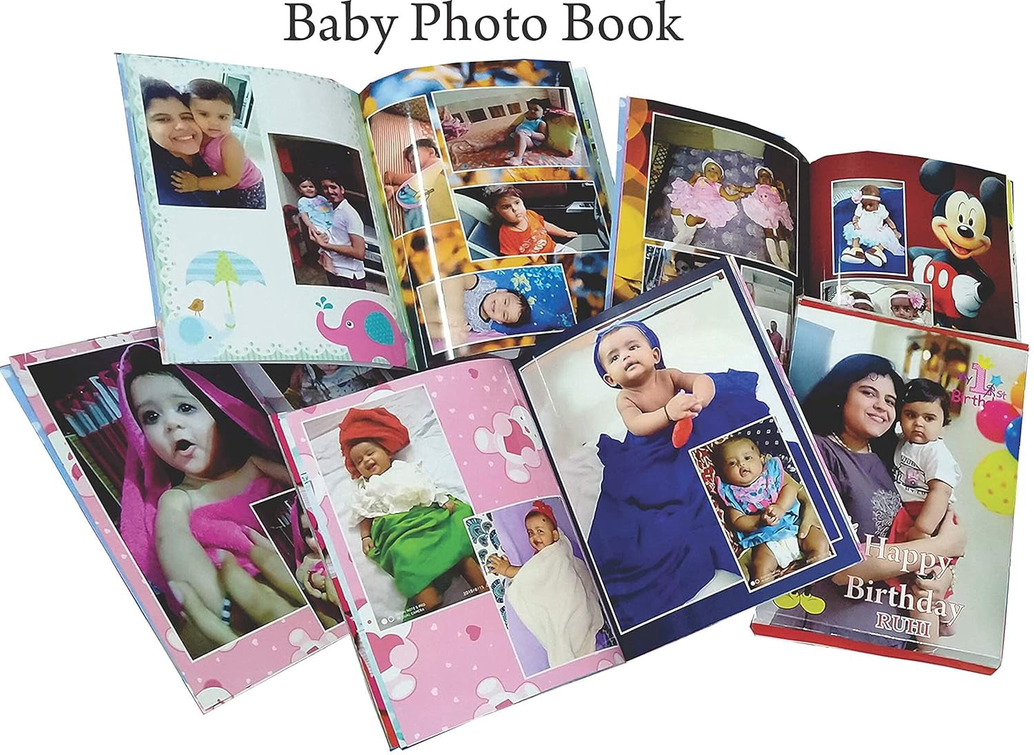 YAHVI Personalized Magazine Style Photo Album Book Multicolour 9x11 32 ...