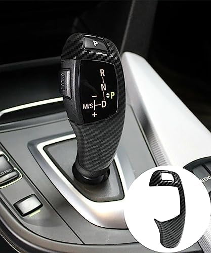 YAKEFLY Carbon Fiber Car Gear Shift Knob Cover,Car Sticker Decals Gear ...