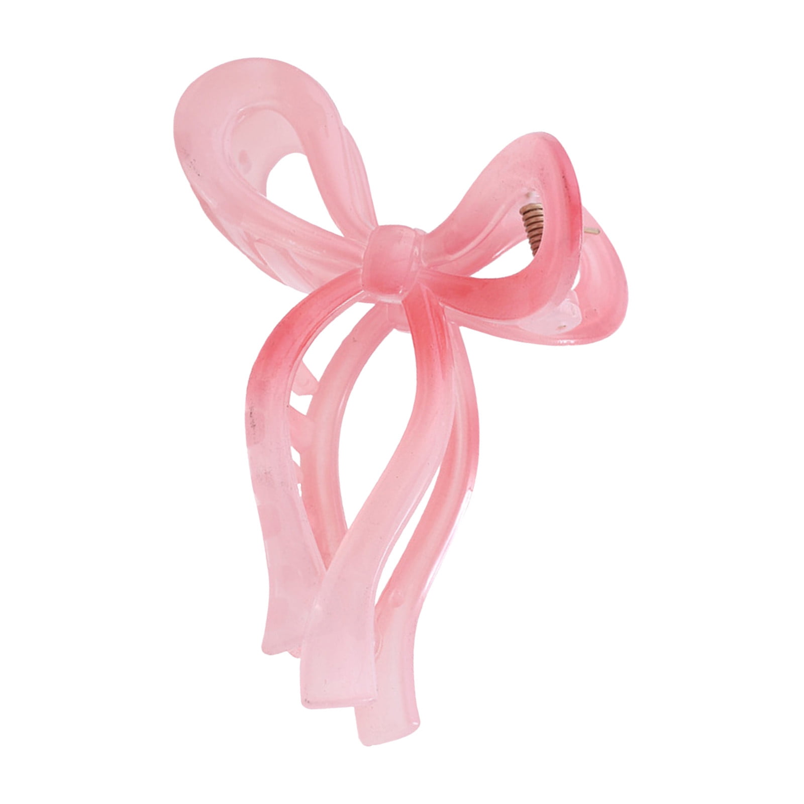 YALFJV Pink Bow Hair Claw Clip for Women Girls,Bow-knot Hair Claw Clips ...