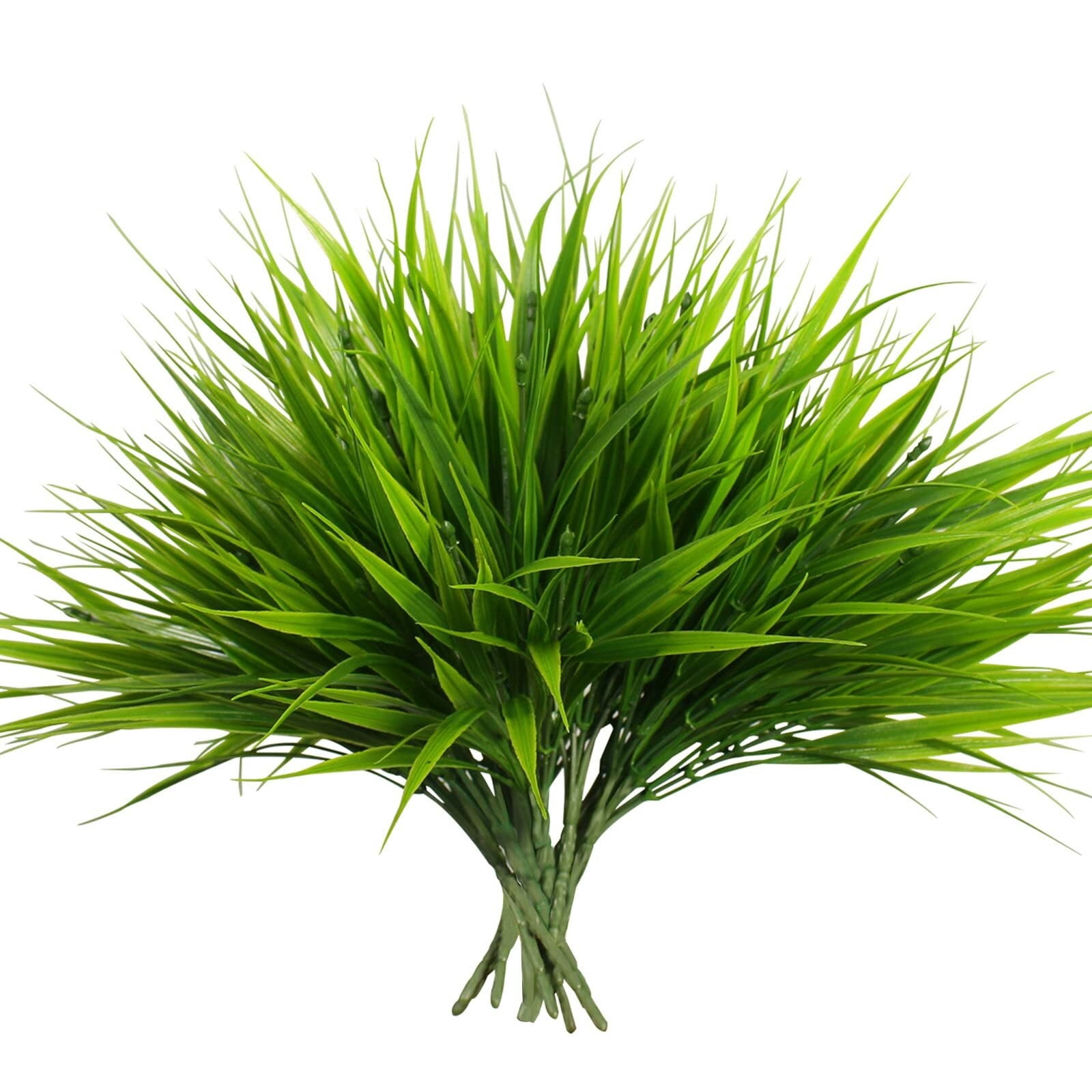 YALI 12 Bundles Artificial Plants Outdoor Fake Monkey Grass with ...