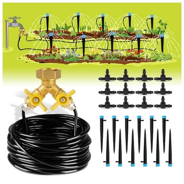 TERRALYX 230ft Drip Irrigation System with Quick-Connect,33ft 1/2 ...