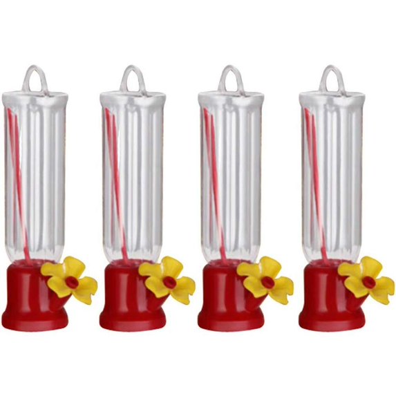 YALI Mini Hummingbird Feeder 6 Pack 2.3oz Small Nectar Plastic Red Cute ...