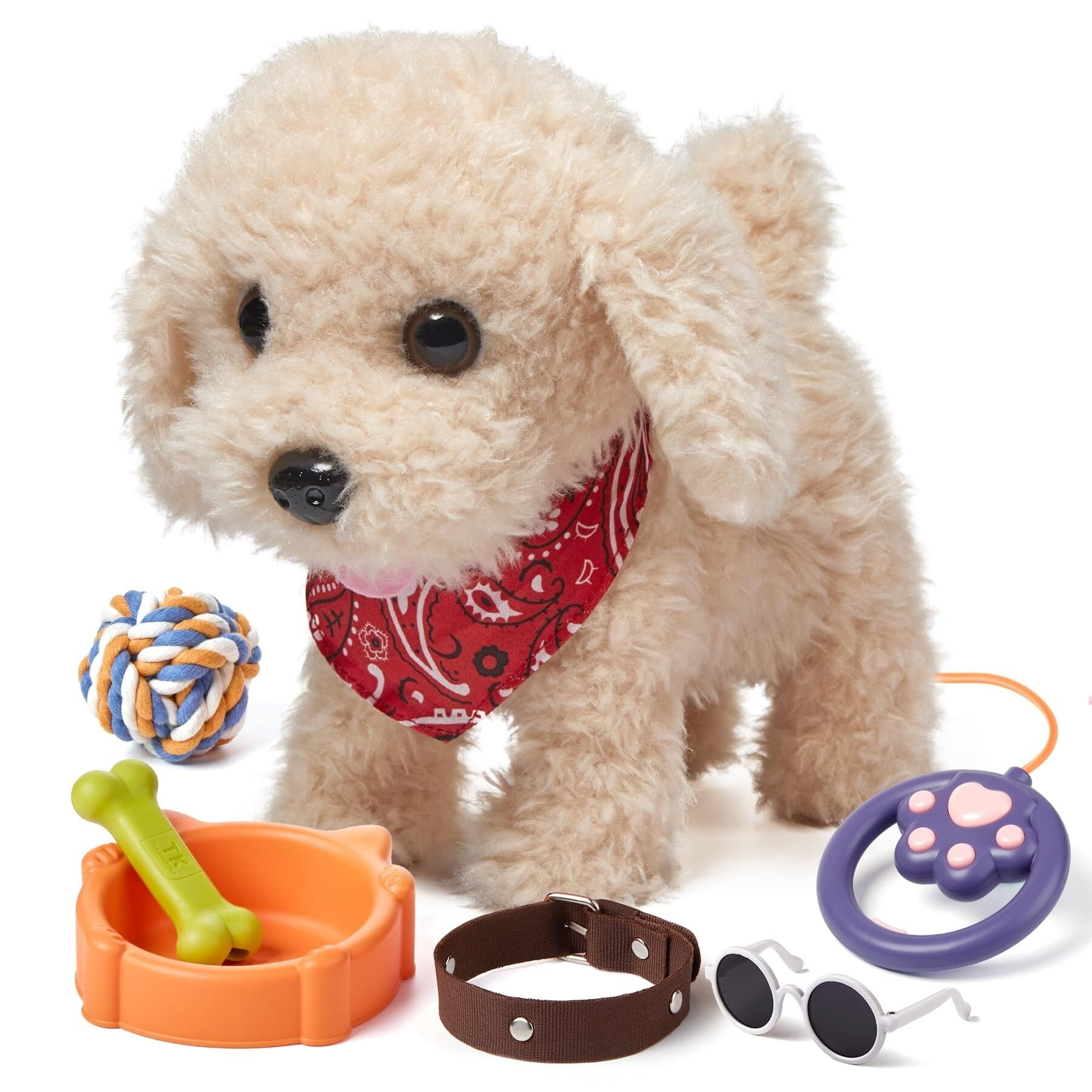 YALI Remote Control Electronic Plush Puppy Dog Toy, Fun Interactive ...